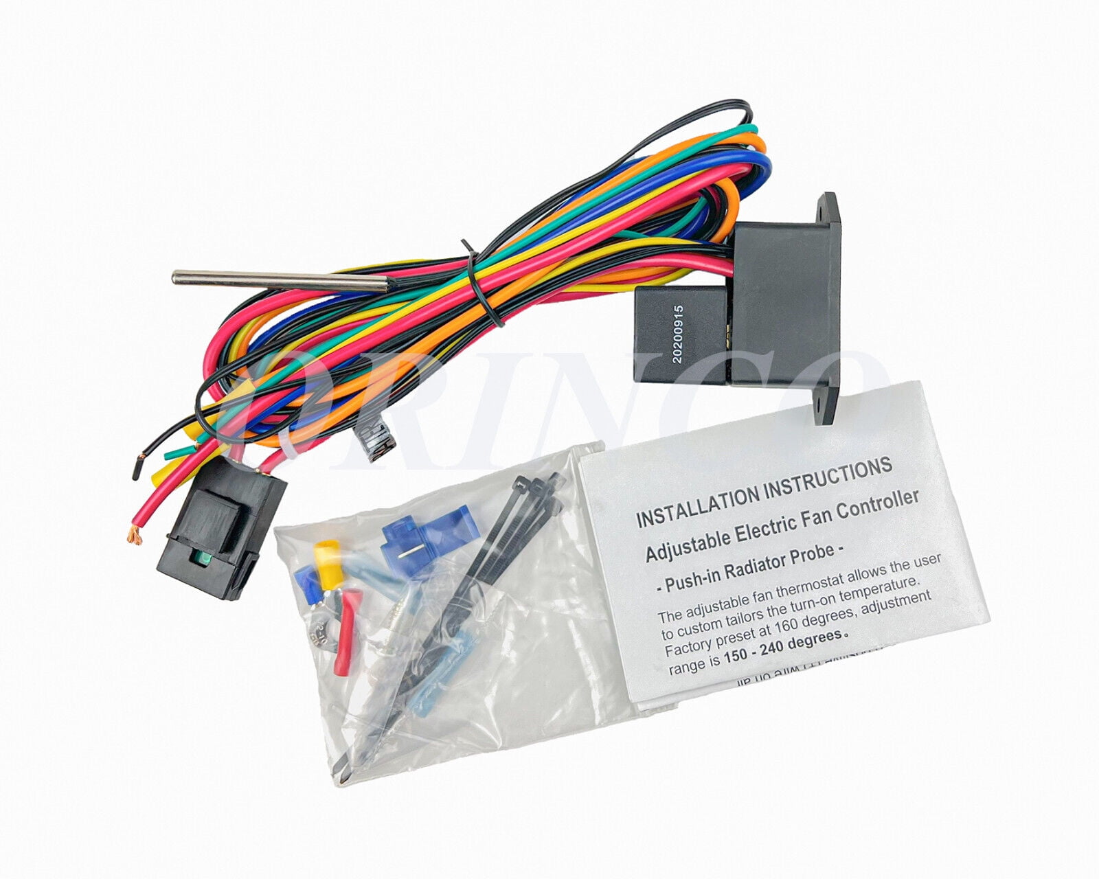 Adjustable Electrical Cooling Fan Controller Kit Push-in Probe with ...