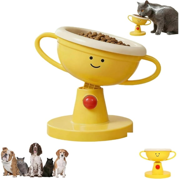 Adjustable Elevated Cat Bowl & Small Dog Feeder - 5-Level Raised Food ...