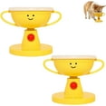 Adjustable Elevated Cat Bowl & Small Pet Feeder, 5-Level Height & 15 ...