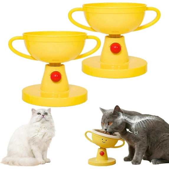 Adjustable Elevated Cat Bowl Small Pet Feeder,Adjustable Cat Bowl - 5 ...