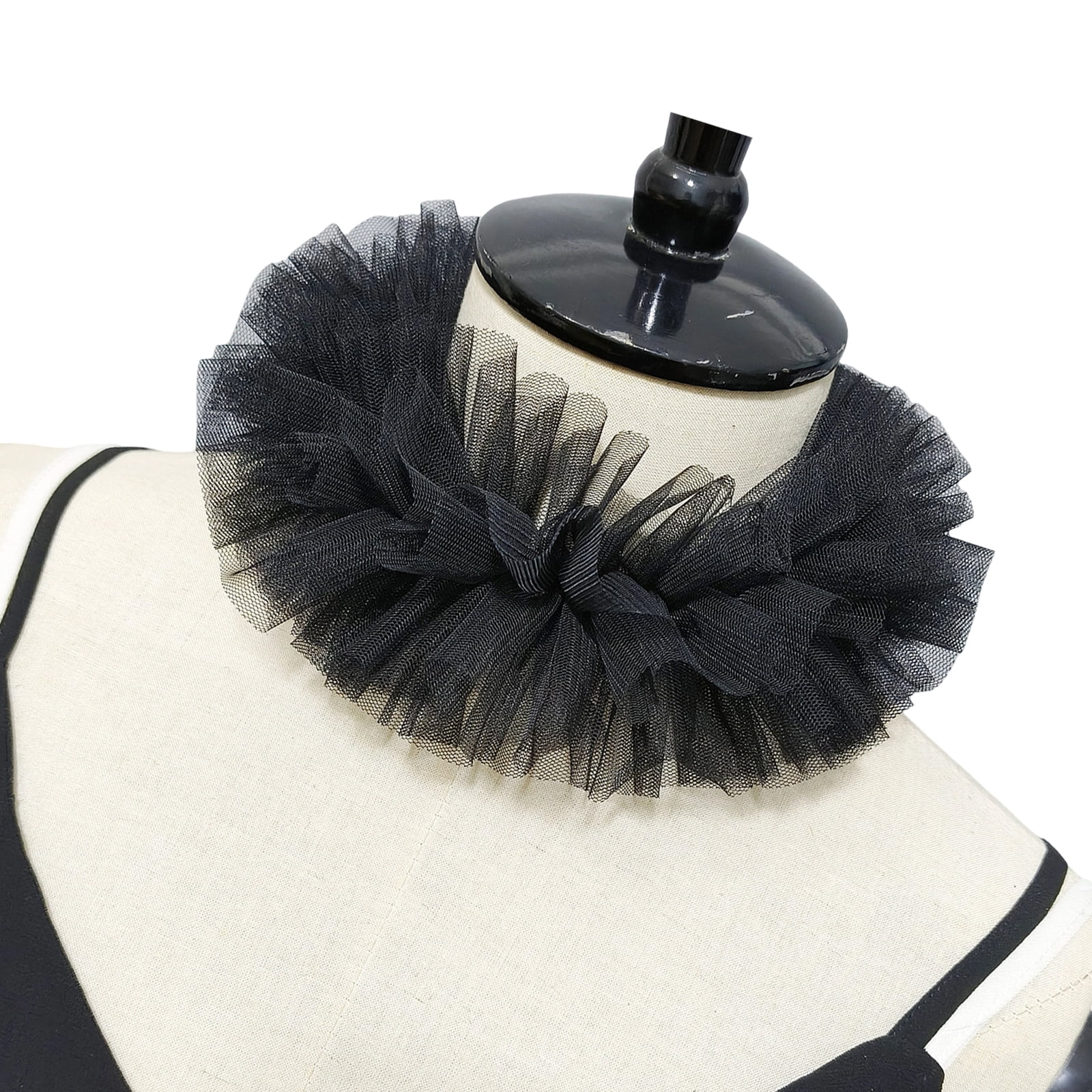 Adjustable Elizabethan Neck Ruff False Collar and Ruffled Faux Wrist ...