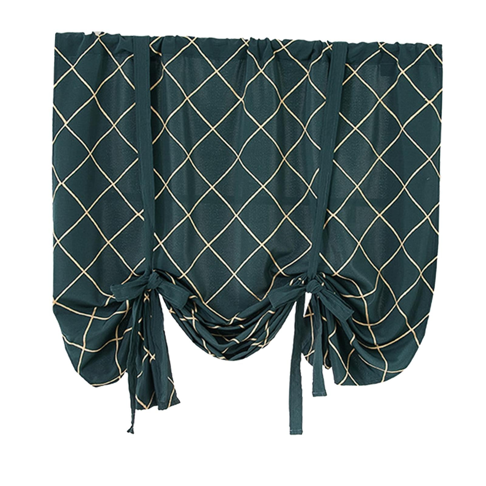 Adjustable Embroidered Window Treatment Valance Tie Up Ribbons Shades ...