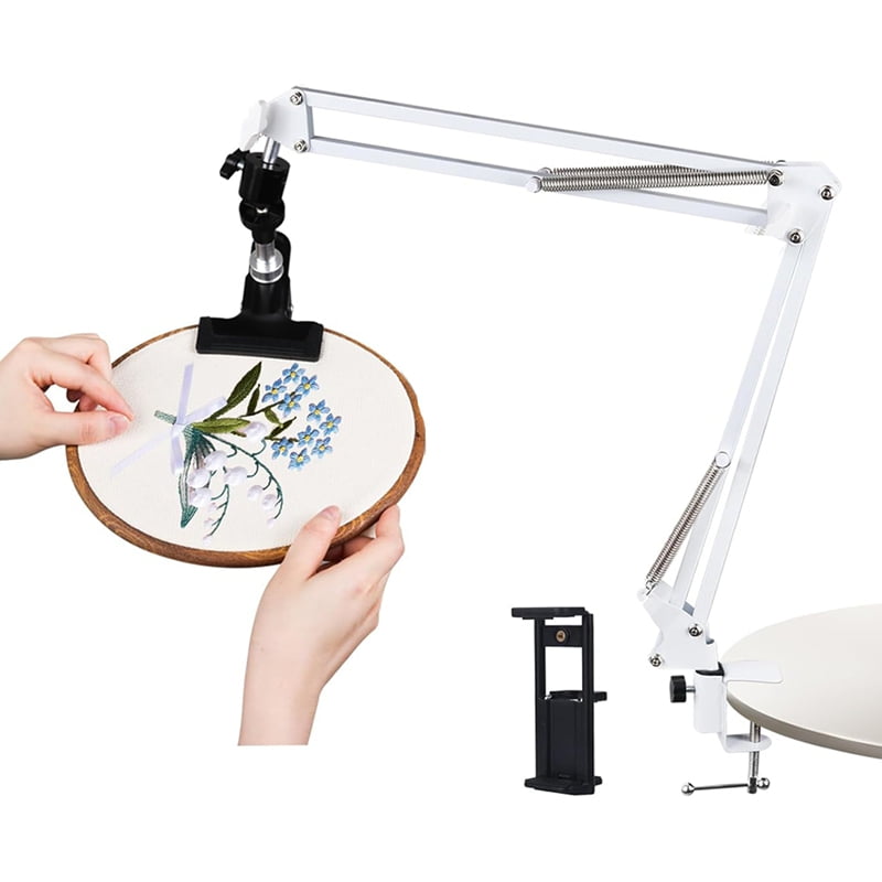 Adjustable Embroidery Hoop Holder for Handwork, 360° Rotatable, 3-In-1 ...
