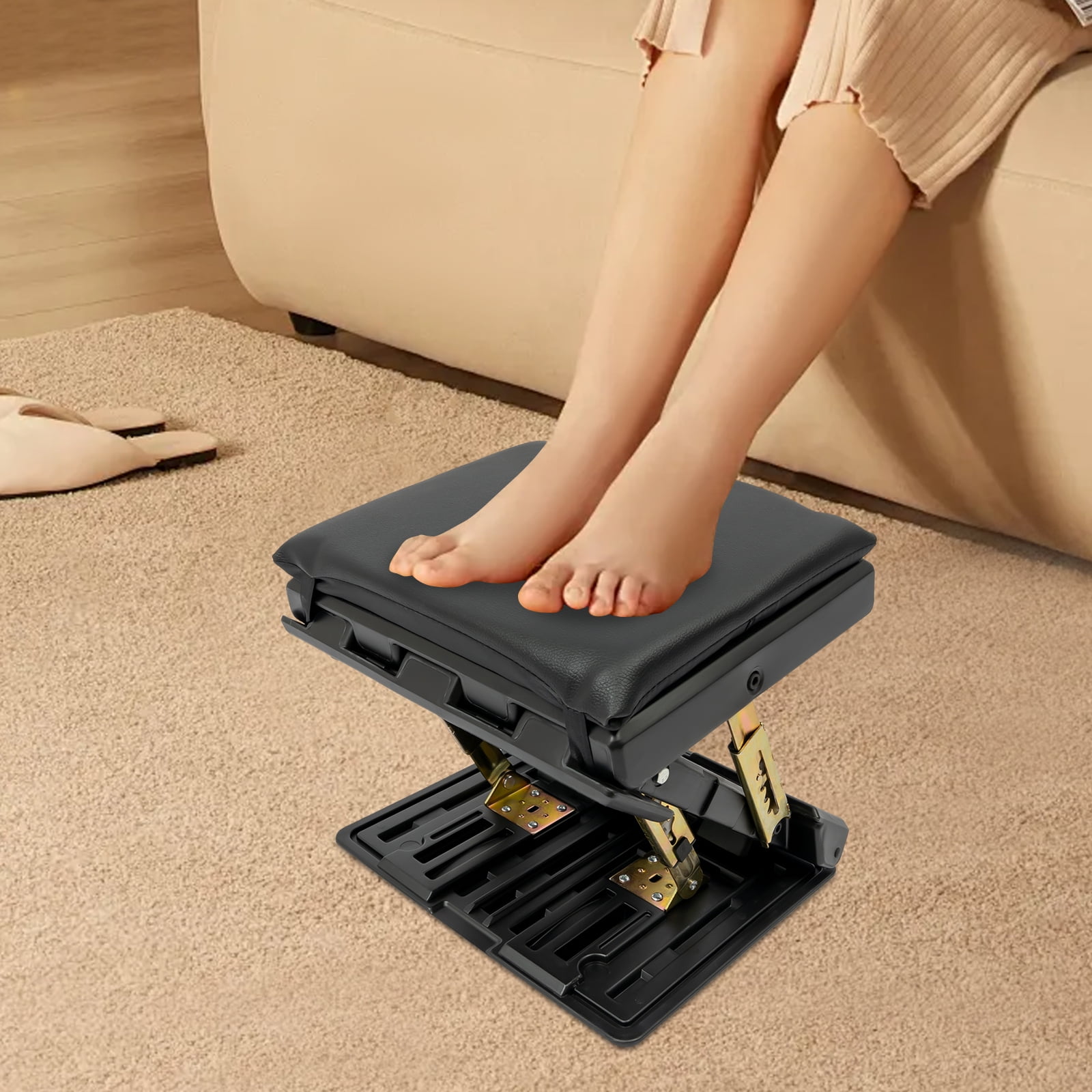 Adjustable Ergonomic Footrest for Office, Home, Car & Travel – Relieves ...