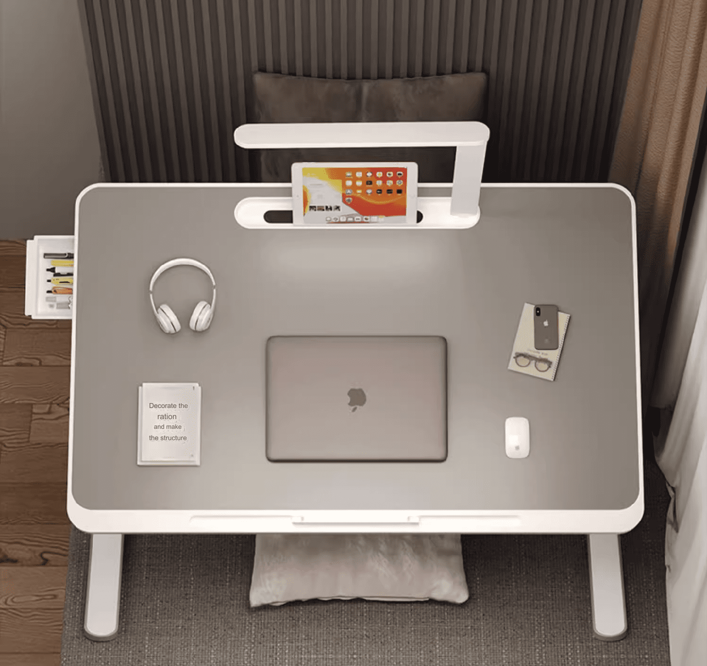 Adjustable Ergonomic Multi-Purpose Bed and Table Desk with Tilt ...