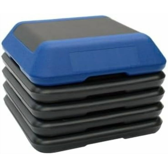 Adjustable Exercise Step Platform 16"x16" with Stackable Step Risers ...