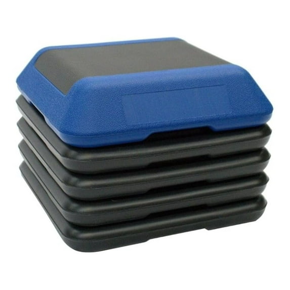 Adjustable Exercise Step Platform with 4–12" Stackable Risers | 16"x16 ...