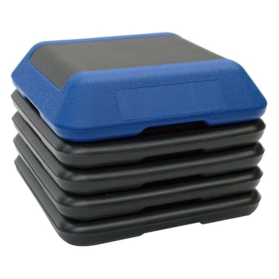 Adjustable Exercise Step Platform with 4–12" Stackable Risers | 16"x16 ...