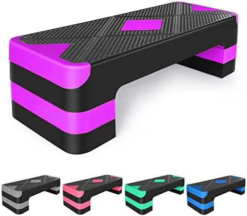 Adjustable Exercise Workout Aerobic Stepper Step Platform Trainer ...