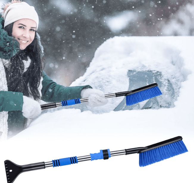 Adjustable Extendable Car Window Ice Scraper and Snow Brush with ...