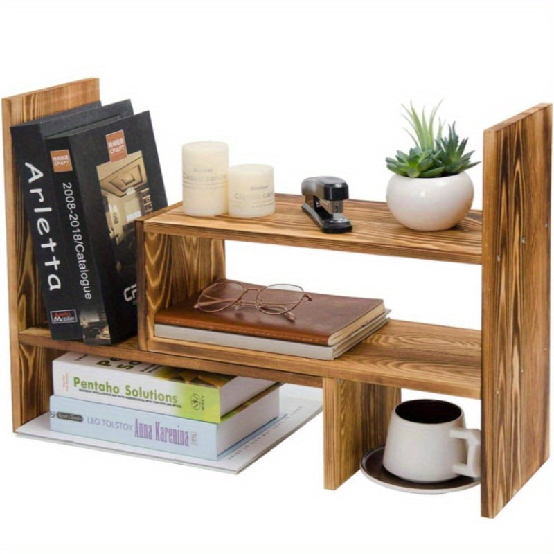 Adjustable Extendable Natural Wood Desktop Organizer Caddy - Expandable ...
