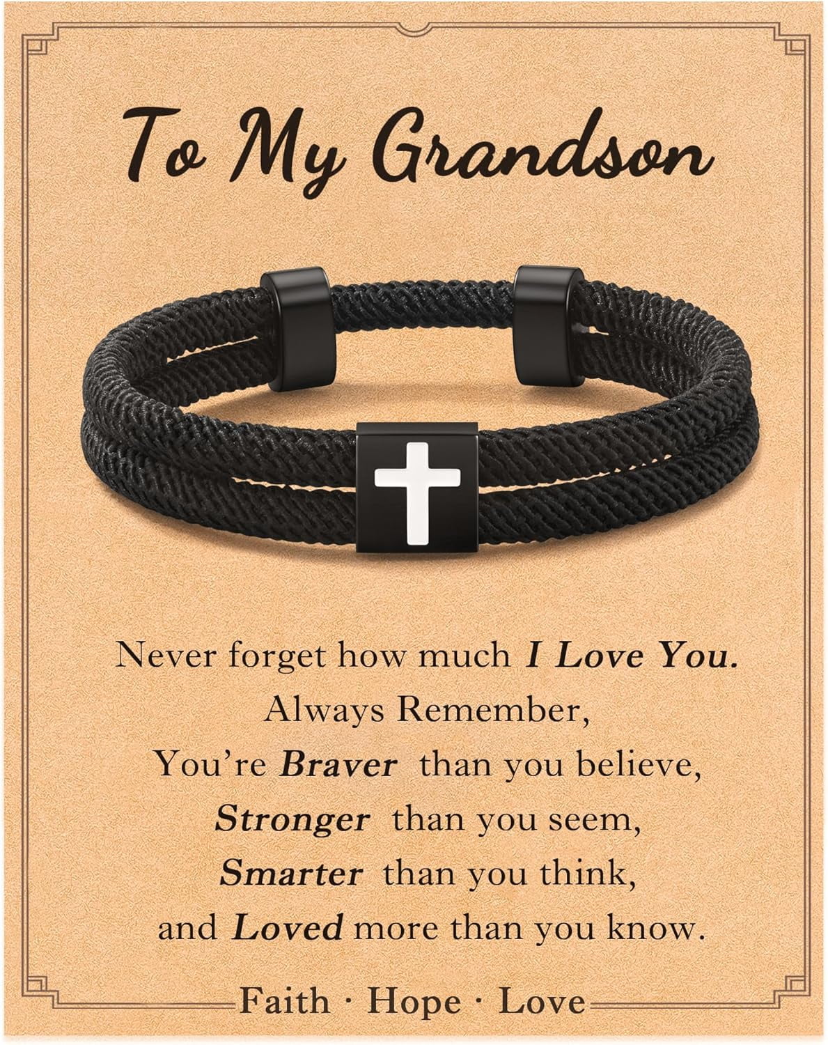 Adjustable Faith Cross Bracelet For Teen Boys, Confirmation First ...