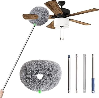 Adjustable Fan Blade Cleaner,Reusable Microfiber Ceiling Fan Blade ...