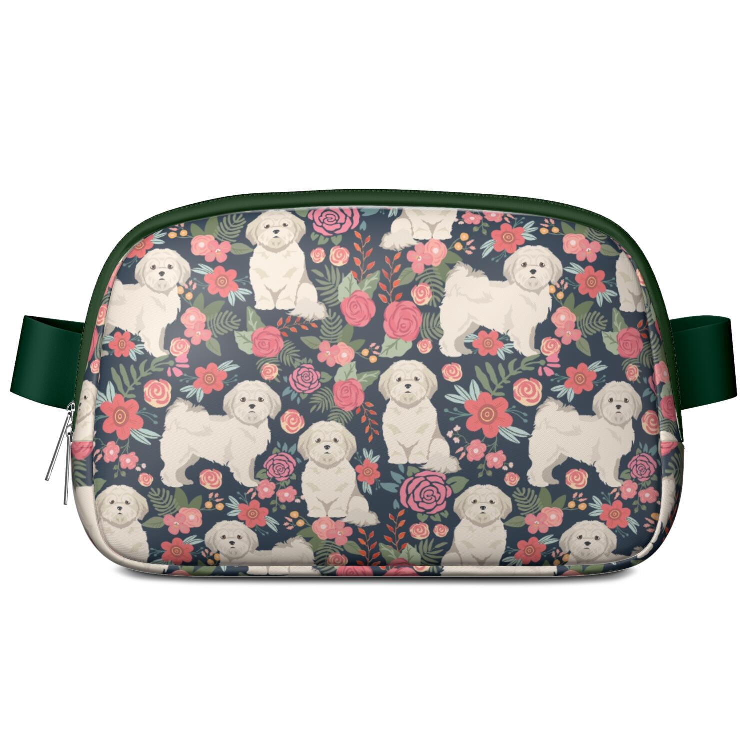 Adjustable Fanny Pack for Dog Owners - Floral Bone Print Belt Bag,Gift ...