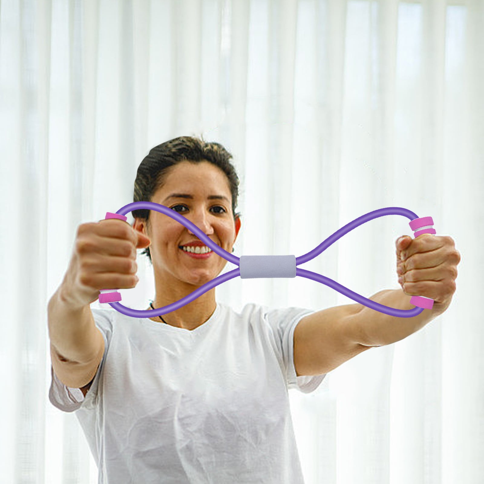 Adjustable Figure 8 Fitness Puller - Elastic Resistance Bands for ...