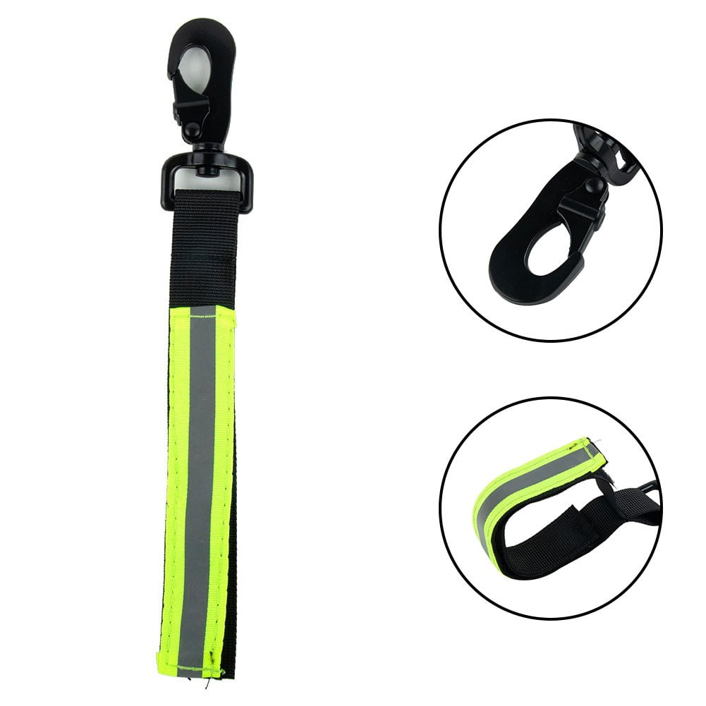 Adjustable Firefighter Glove Straps Green Reflective Trim Buckle Glove ...
