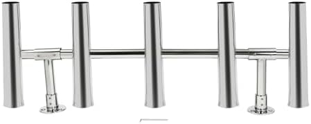 Adjustable Fishing Rod Holders, 5 Tube Stainless Steel Rocket Launcher ...