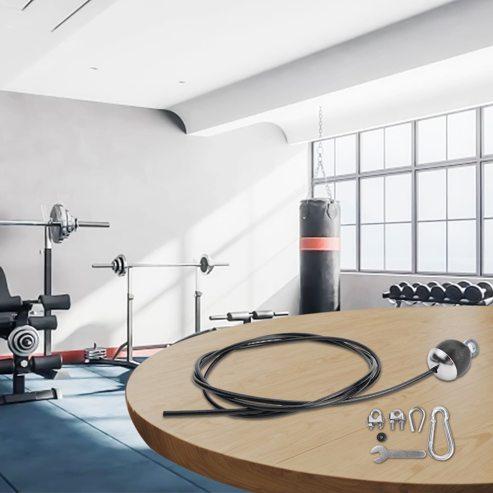 Adjustable Fitness Gym Replacement Cable Heavy Duty Steel Wire Rope For ...