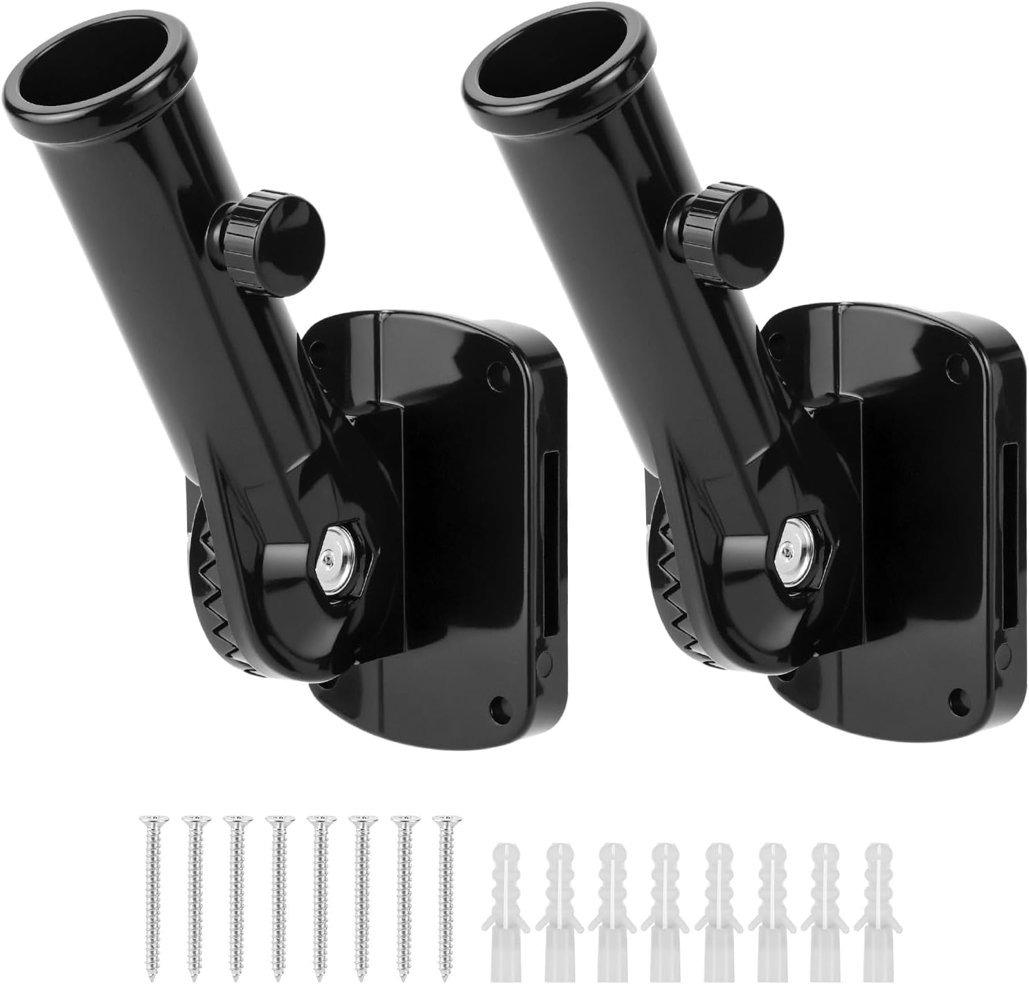 Adjustable Flag Pole Holder - Rust-Free Aluminum, 2 Pack, 13 Positions ...