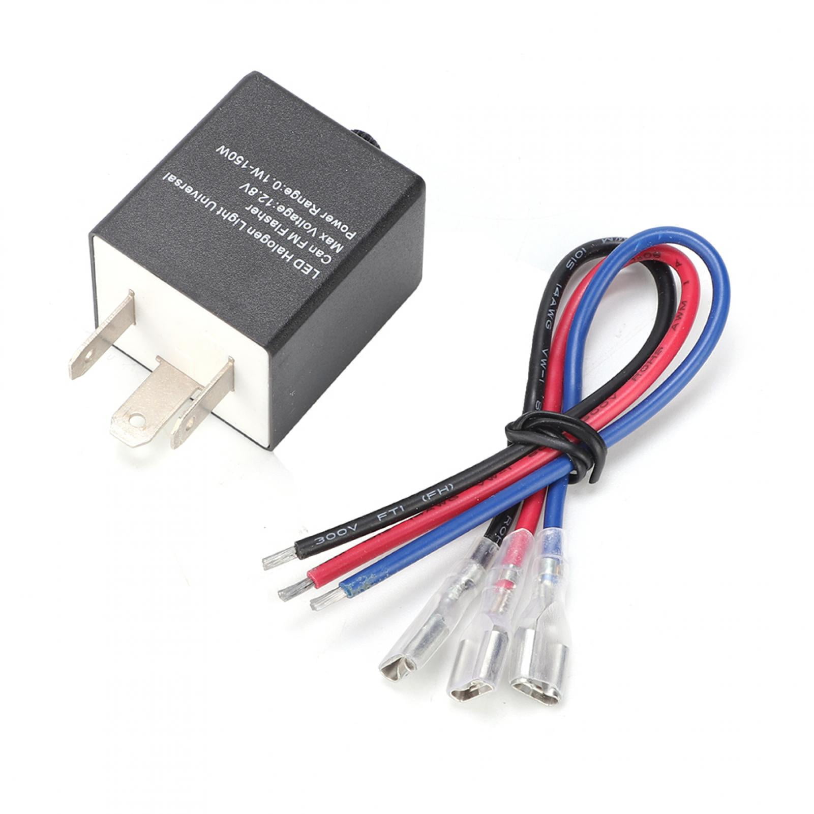 Adjustable Flasher Relay for Universal Fitment 12V Motorcycle LED Turn ...