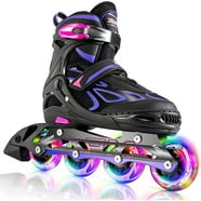 SubSun Boys & Girls Adjustable Rollerblades with Light Wheels, Blue ...