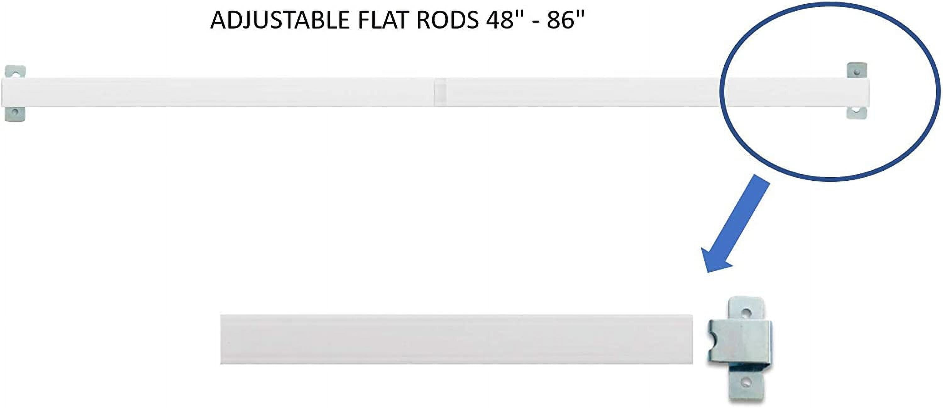 Adjustable Flat Sash Rod - Lock Seam (Extra Long 48-86 Inch Adjustable ...