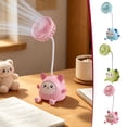 Adjustable Flexible Hose Desktop Pen Holder Fan, Rechargeable Compact ...