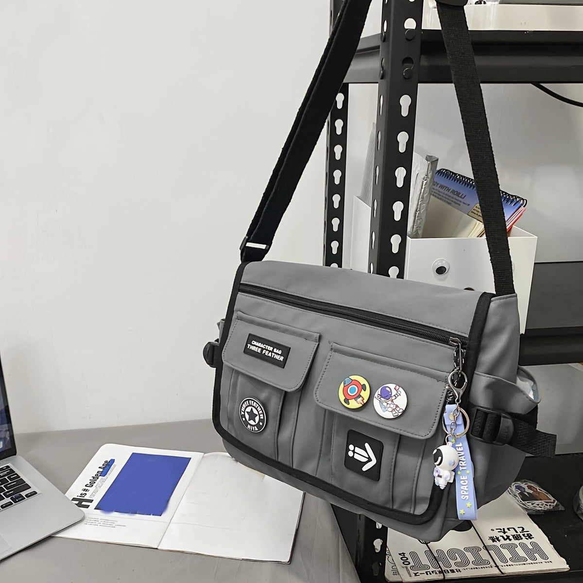 [Adjustable Flip Crossbody Cycling Bag] Men's Cycling Messenger Bag ...