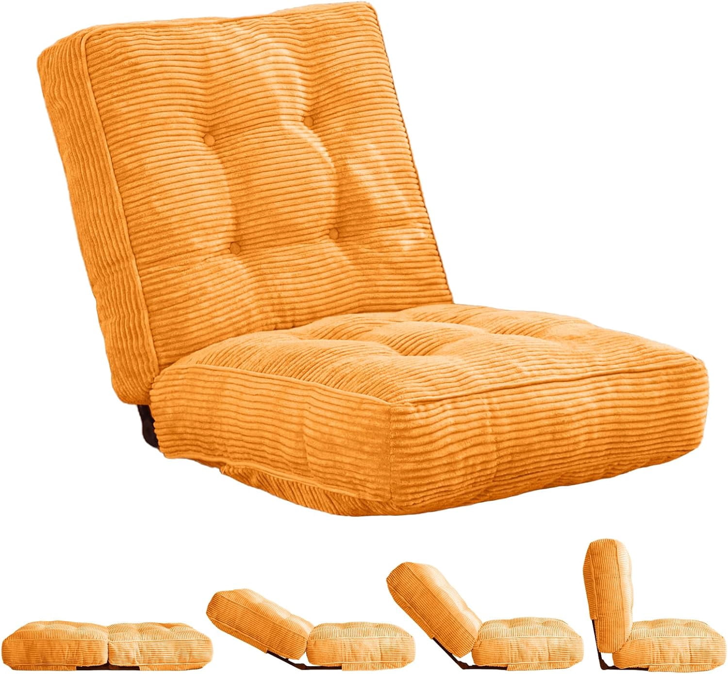 Adjustable Floor Chair with Back Support, Gaming Chair Floor Meditation ...