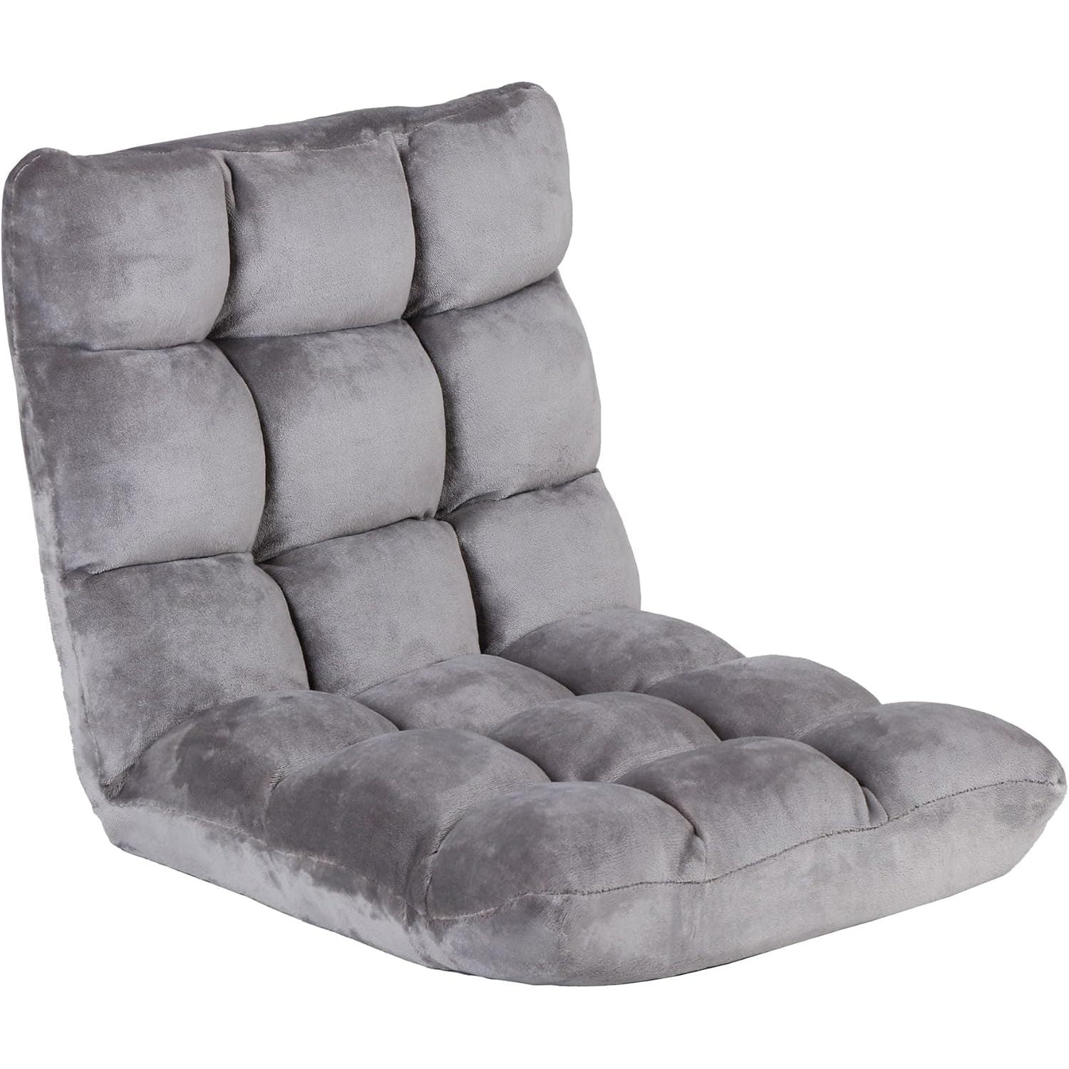 Adjustable Floor Gaming Chair Memory Foam Armless Sofa Seat with Comfy ...