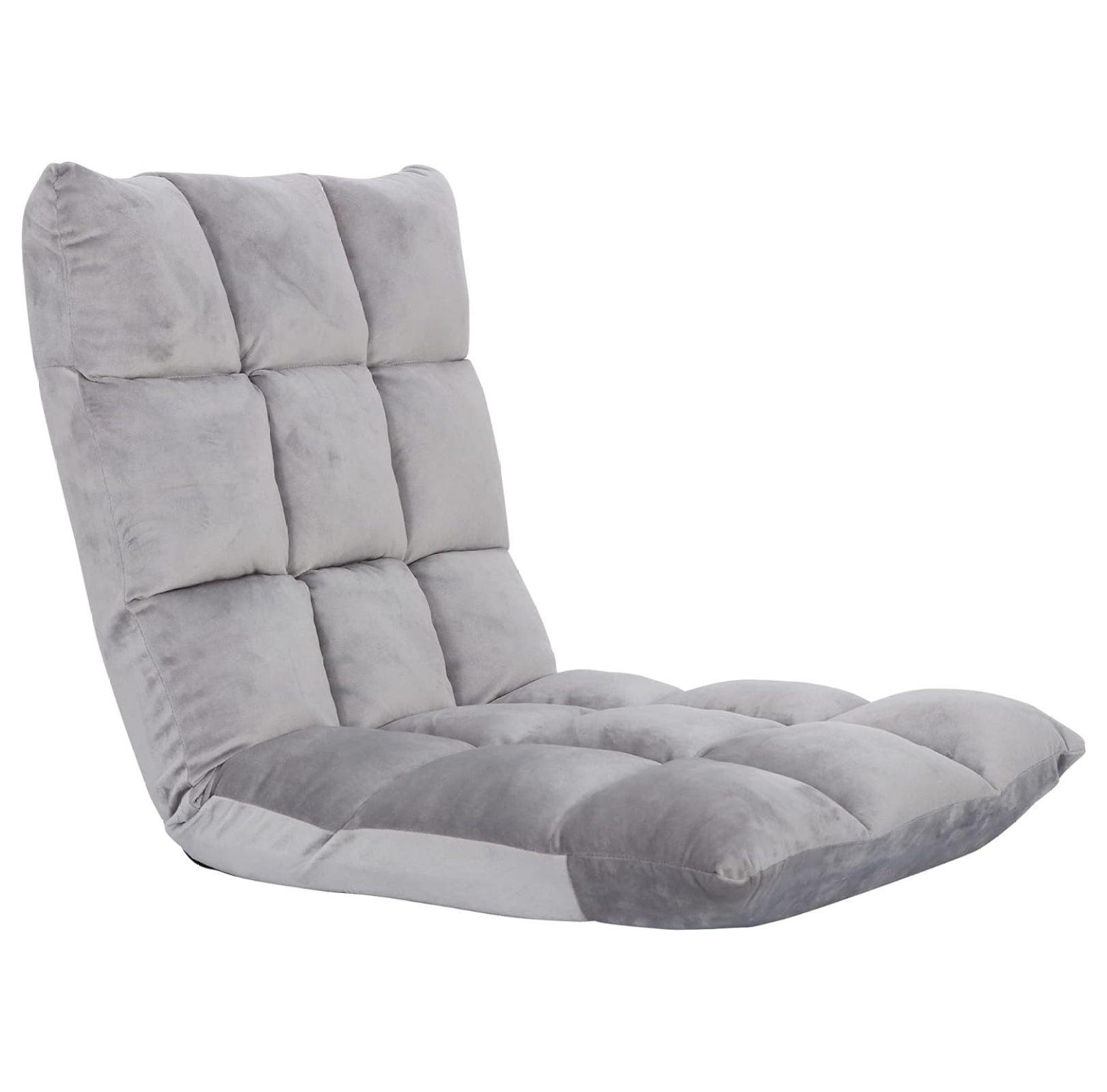 Adjustable Floor Gaming Chair Memory Foam Armless Sofa Seat with Comfy ...