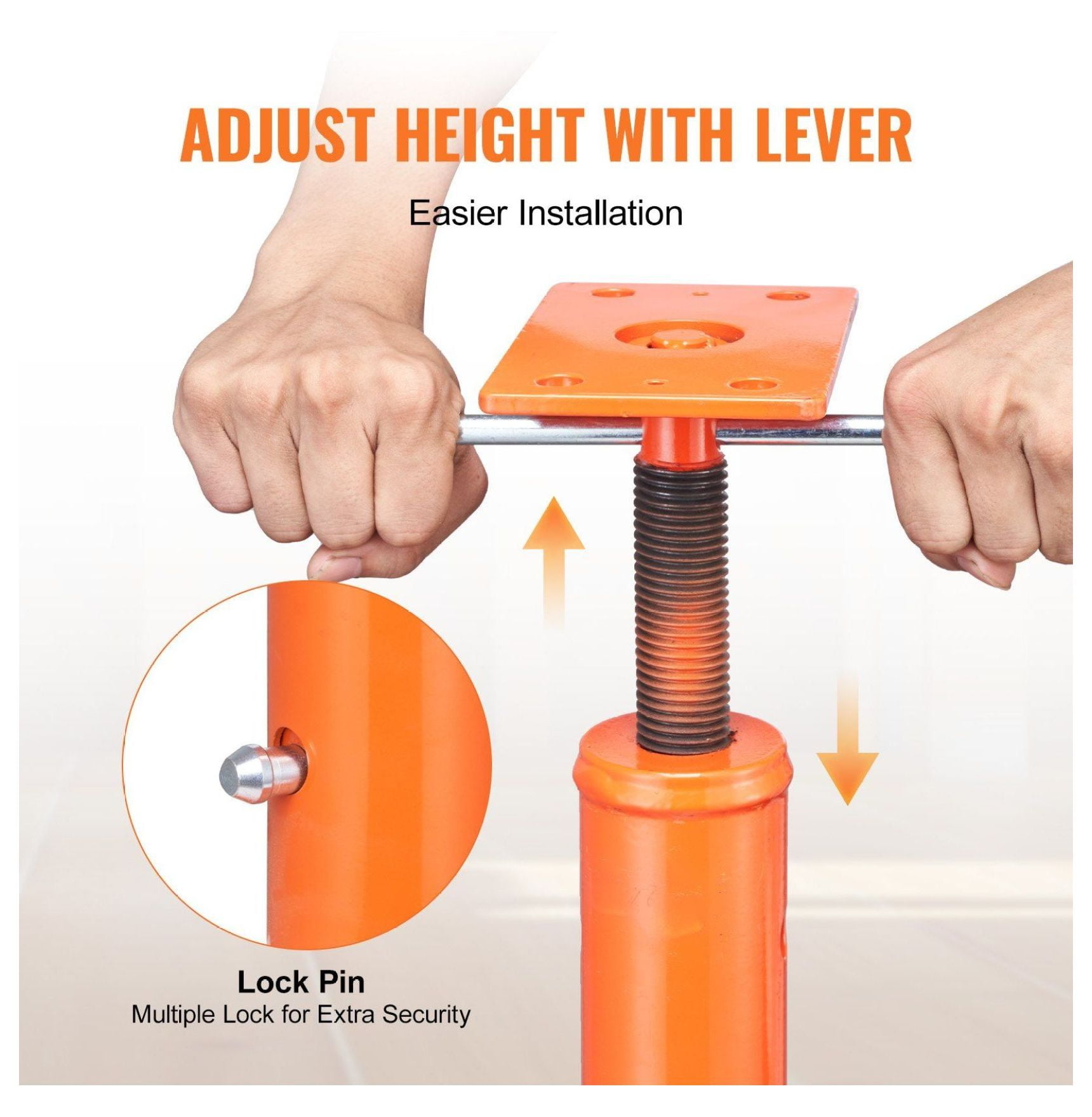 Adjustable Floor Jack 54-150 Inch Height - Heavy Duty House Jack Post ...