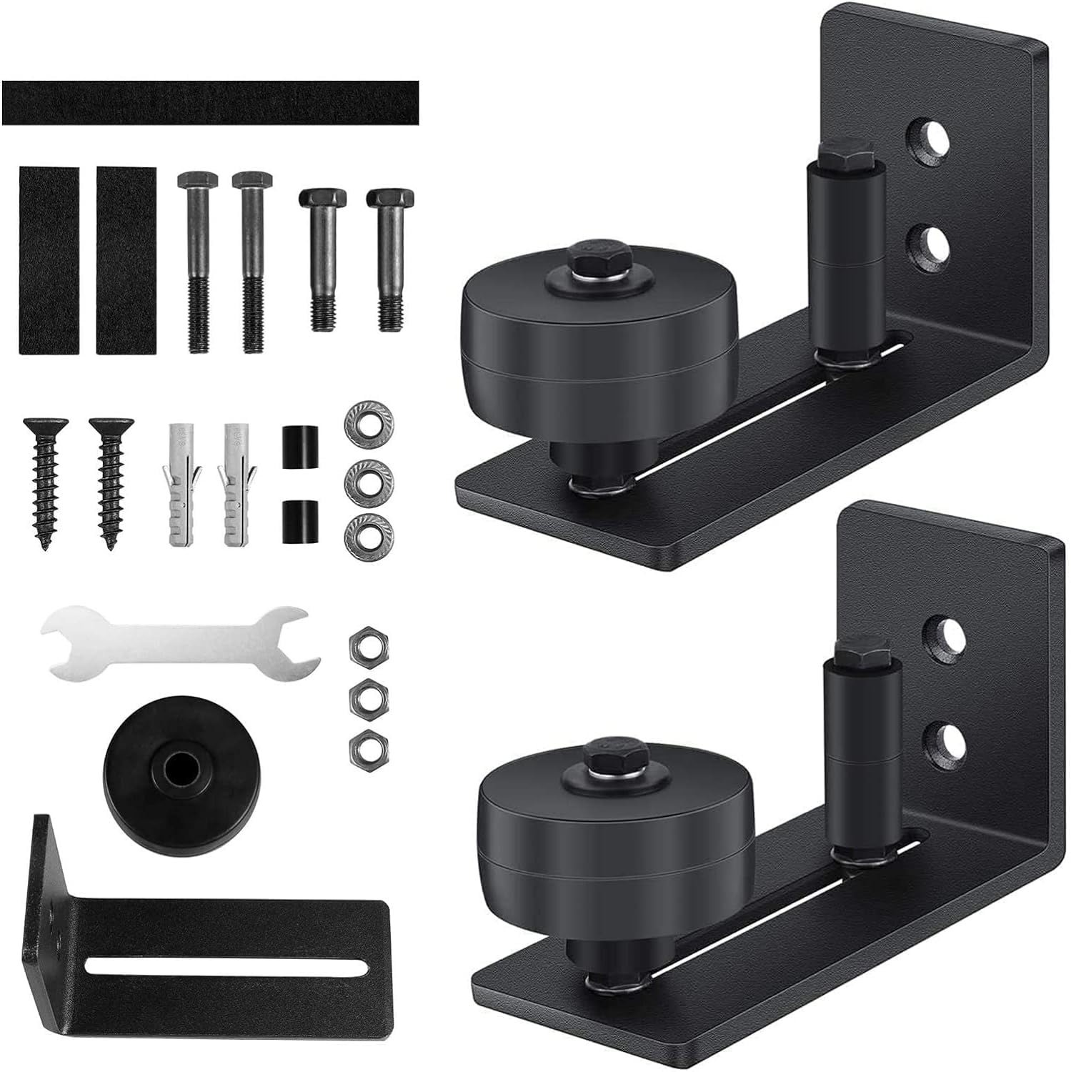 Adjustable Floor Tracks Set for Barn Door Sliding Wooden Doors ...