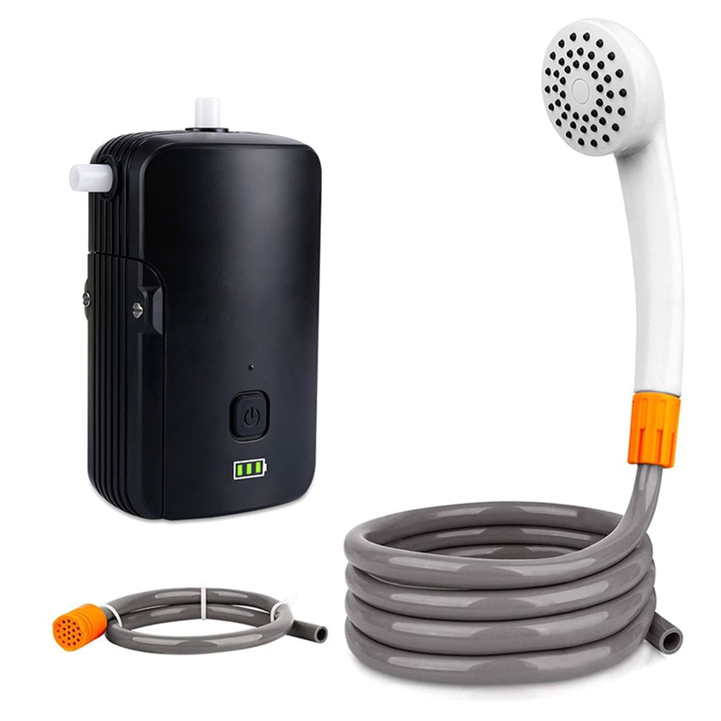 Adjustable Flow Range Portable Camping Shower, Quiet Motor Rechargeable ...