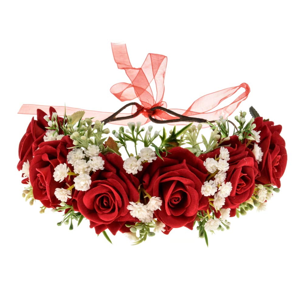 Adjustable Flower Crown Floral Headpiece Floral Crown Wedding Festivals ...