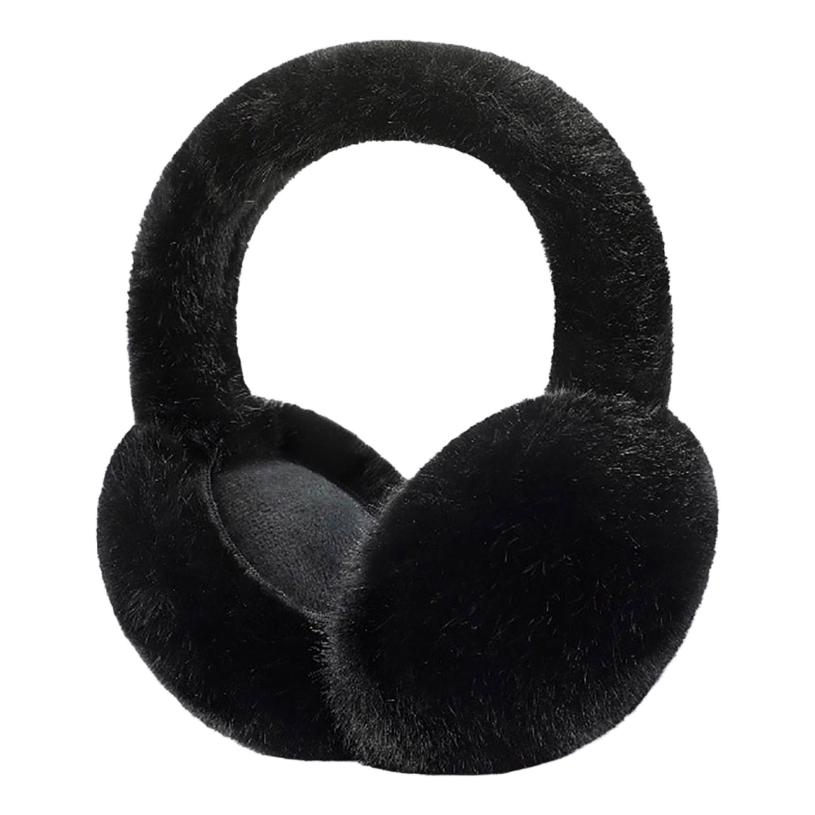 Adjustable Fluffy Ear Muffs for Women & Men, Foldable Fur Ear Warmers ...