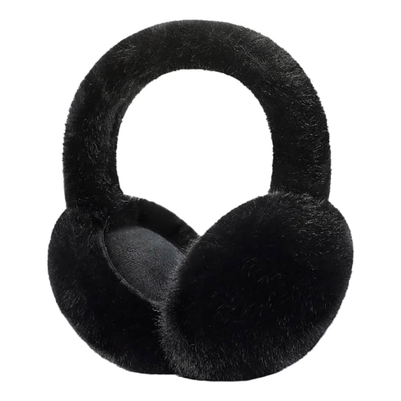 Adjustable Fluffy Ear Muffs for Women & Men, Foldable Ear Warmers ...