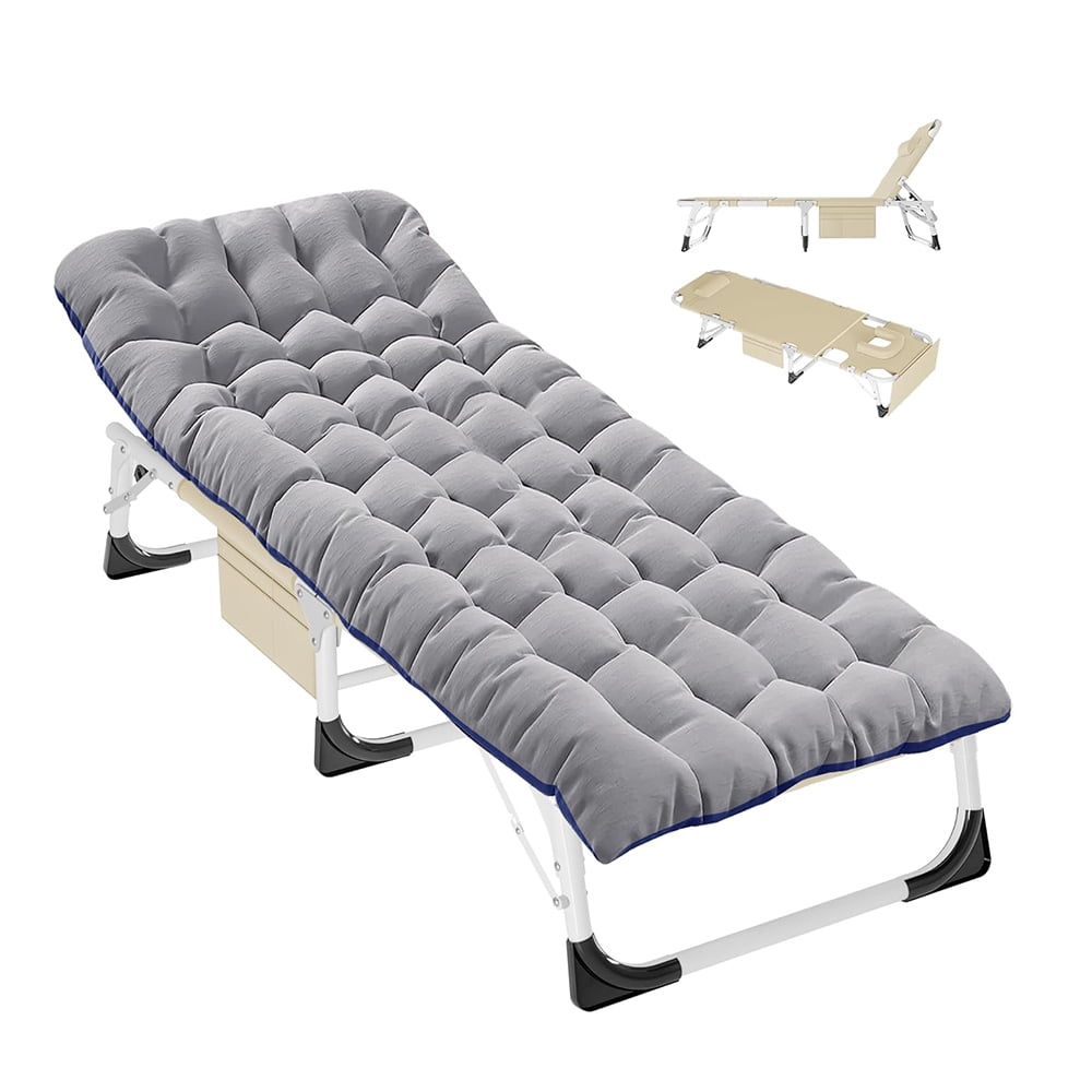 Adjustable Folding Camping Cot, Heavy Duty Outdoor Bed, Layer Oxford ...