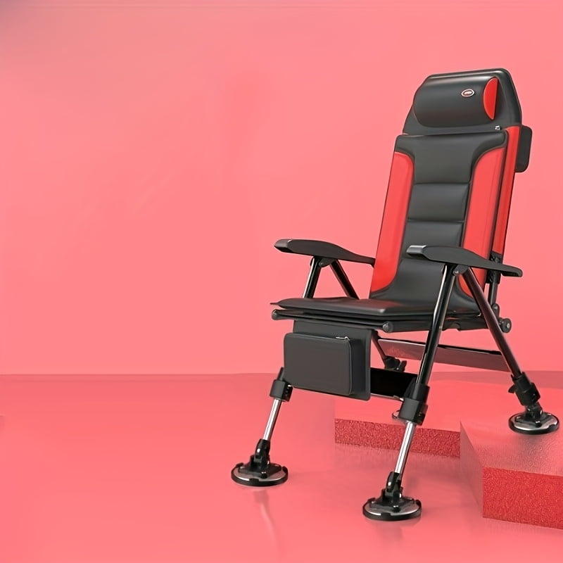 Adjustable Folding Fishing Chair, Iron Frame, Detachable Cushion ...