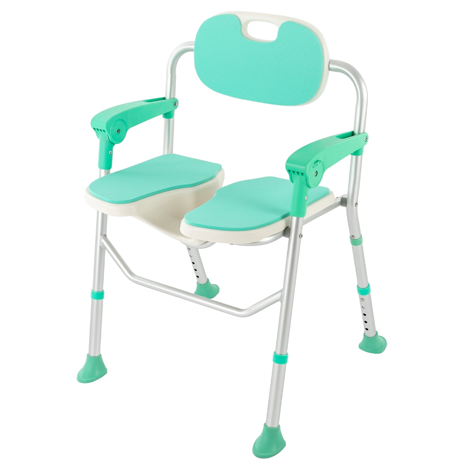 Adjustable Folding Shower Seat Chair with Non-slip Rubber Feet, Sturdy ...