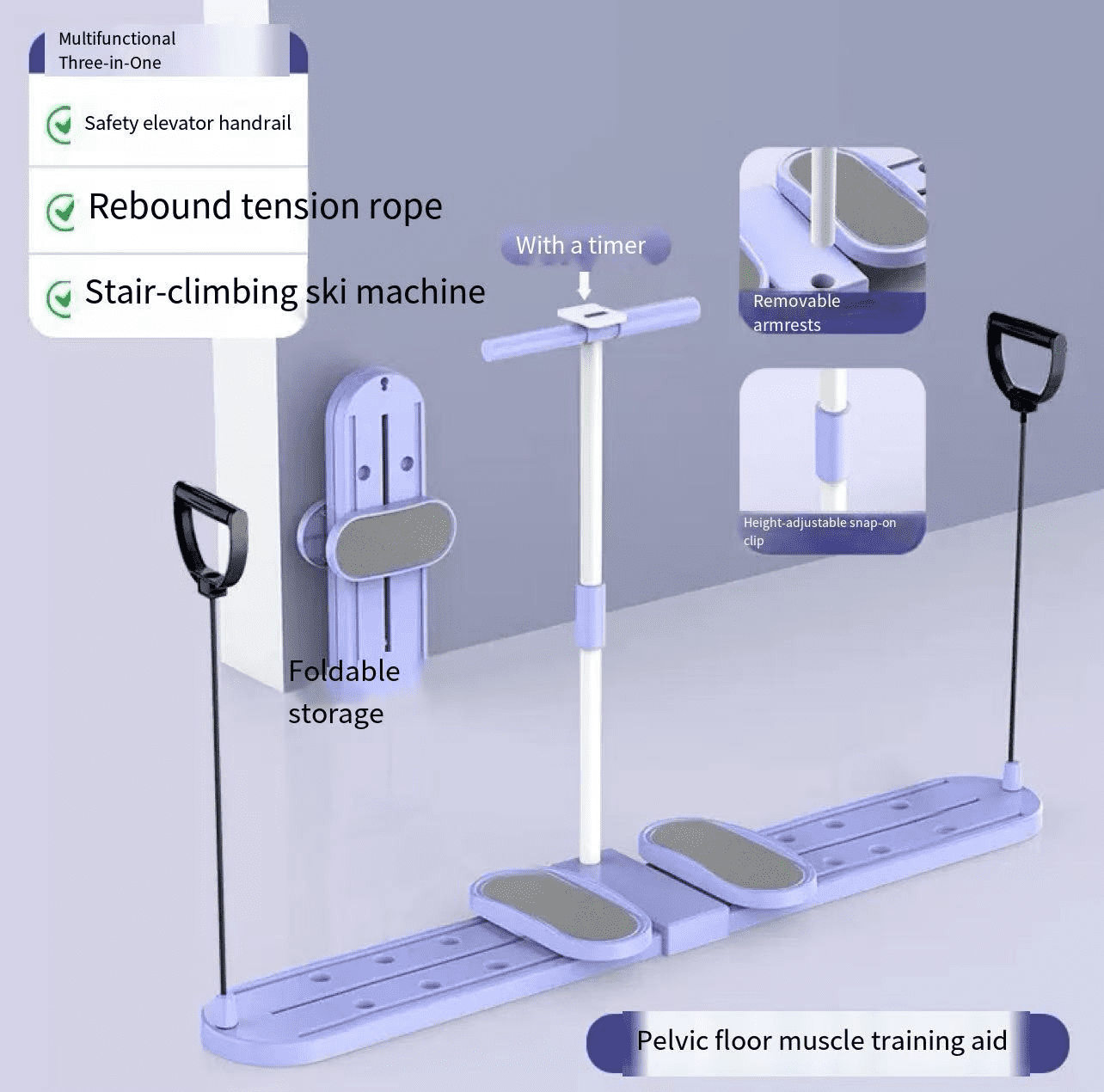 Adjustable Folding Ski Trainer - Multi-functional Sliding Fitness ...