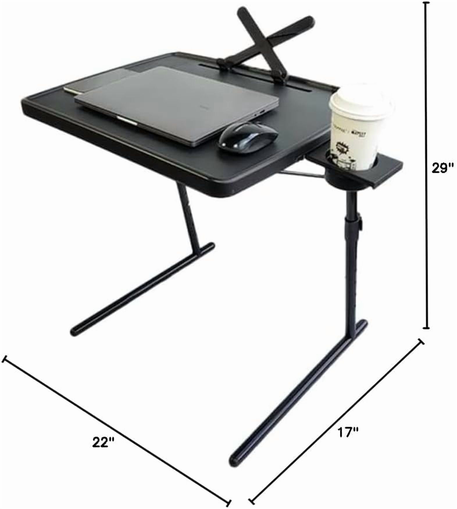 Adjustable Folding TV Tray Table with Extra Large Table Top, TV Dining ...