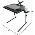 Adjustable Folding TV Tray Table with Extra Large Table Top, TV Dining ...