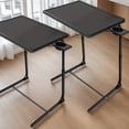 Adjustable Folding Table 2pcs- TV , 6-Level Height Adjustment, 3 Tilt ...