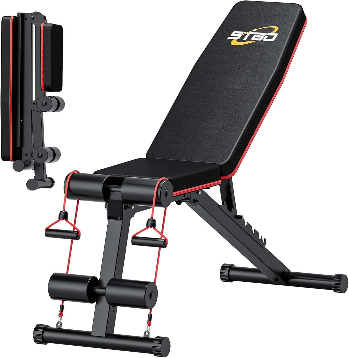 Adjustable Folding Weight Bench,Foldable Incline Decline Workout Bench ...