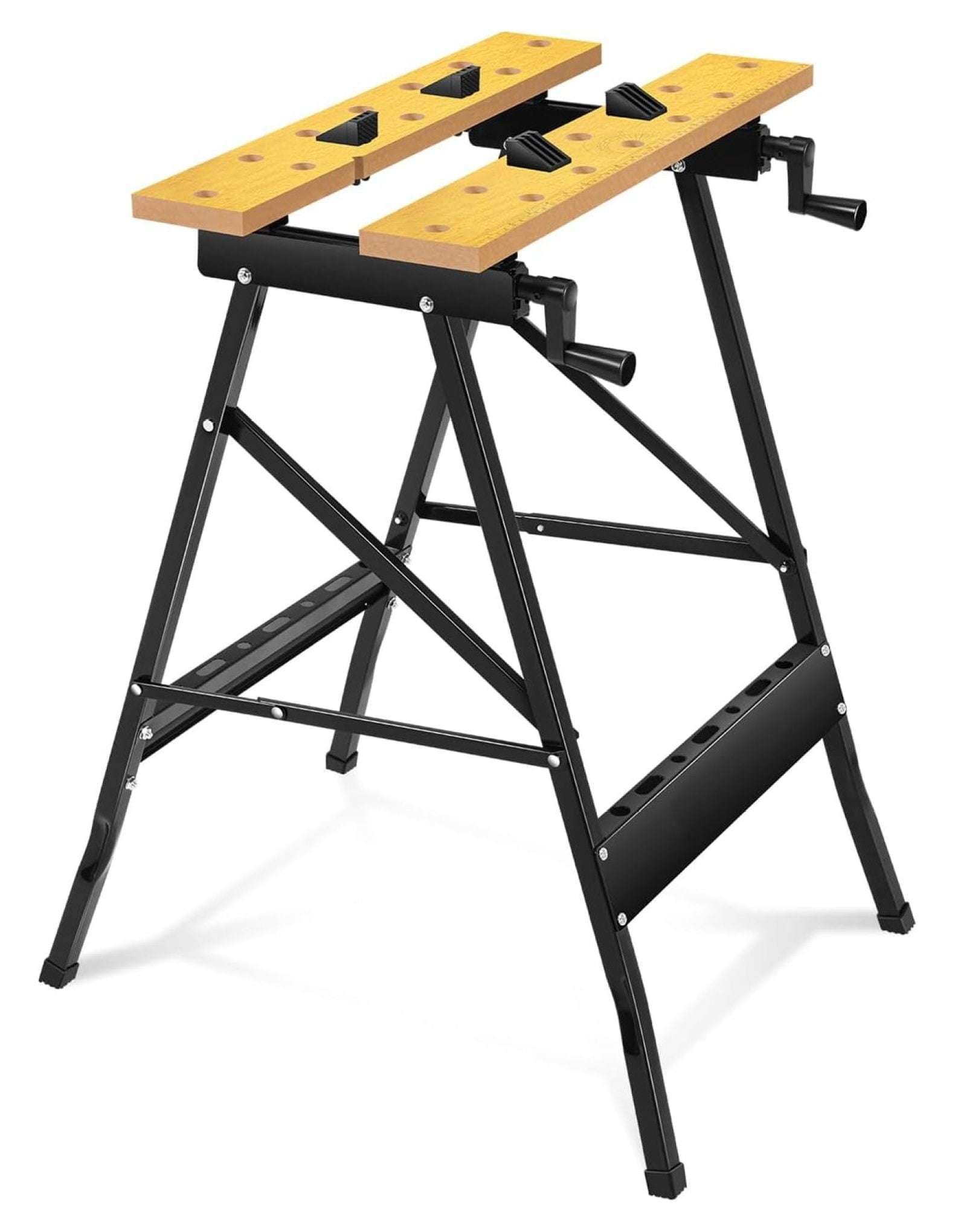 Adjustable Folding Workbench with Built-in Ruler & Protractor, Portable Work Table (8"-12 ...