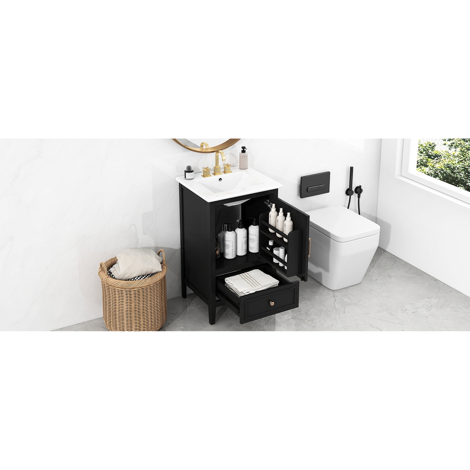 Adjustable Foot Pads Vanity+Level Placement"-"Uneven Floor+Stable ...