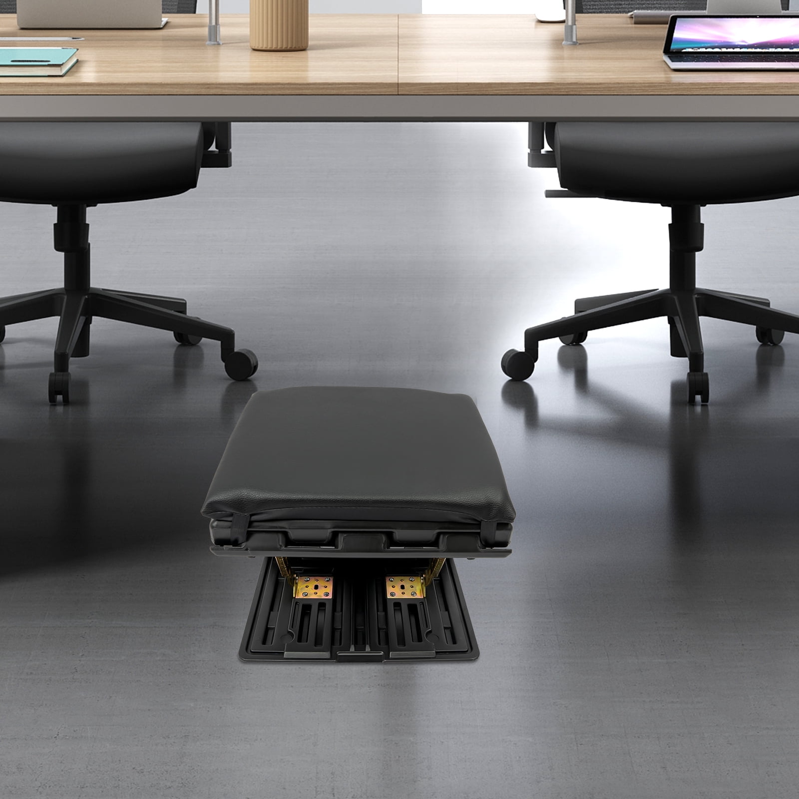 Adjustable Foot Rest, Black Ergonomic Foldable Footrest, Portable ...