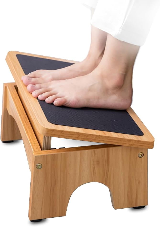 Adjustable Foot Rest for Under Desk, 3-Level Adjust Incline, 7" Step ...