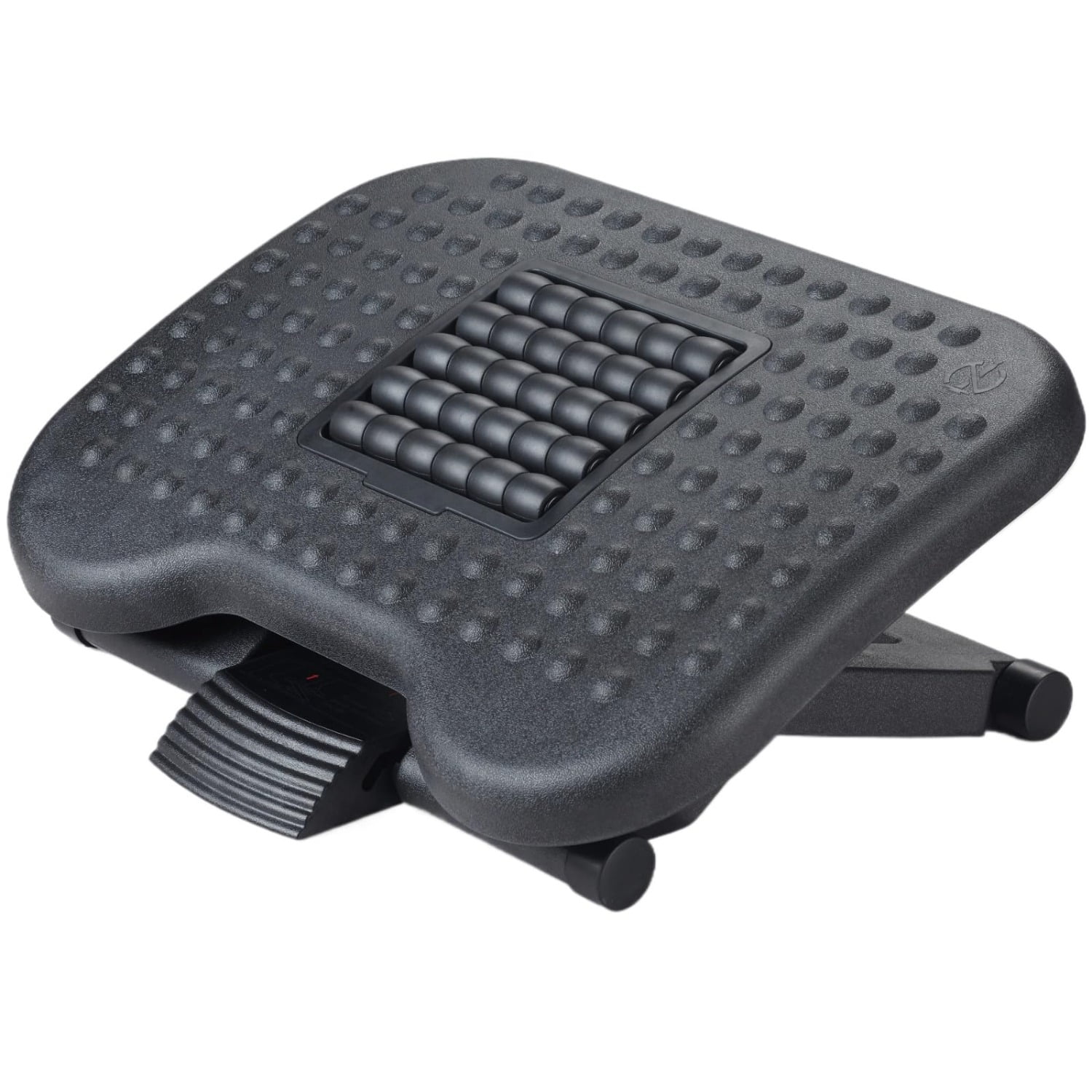 Adjustable Under Desk Footrest - Black Ergonomic Foot Stool with ...